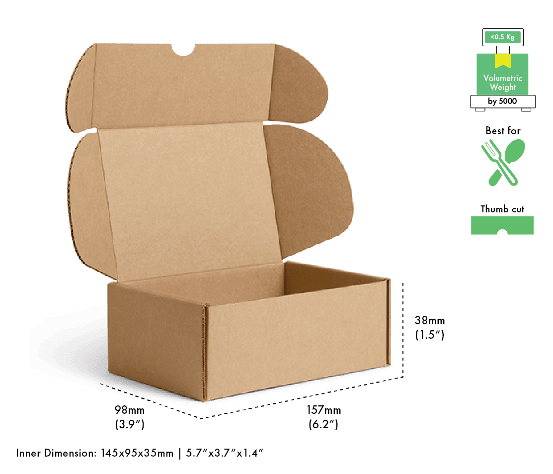 Easy Open Mailer – Interlocking Flaps, Compact, No Tape – Corugami